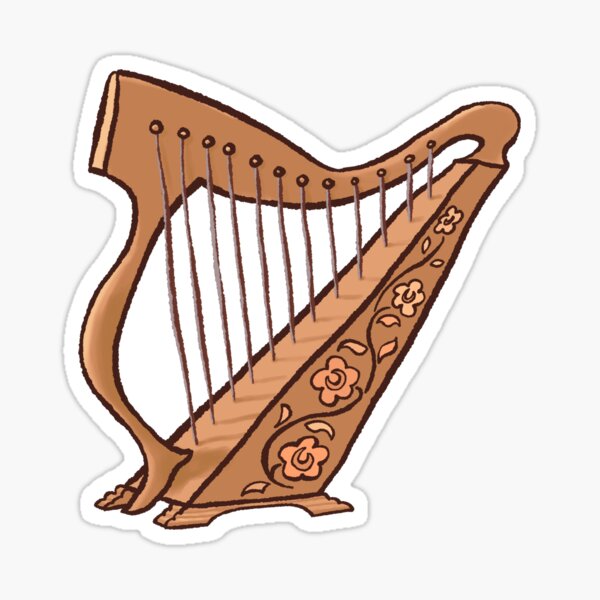 "Harp" Sticker for Sale by ElectronicCloud | Redbubble