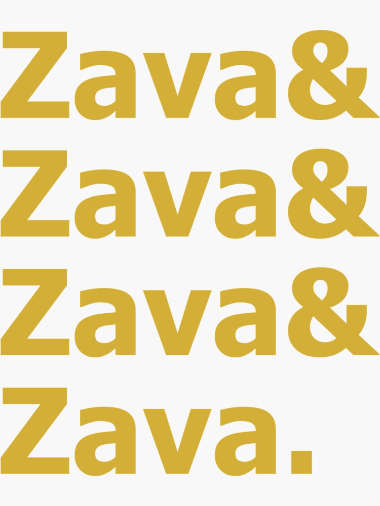 "Zava & Zava & Zava & Zava " Sticker for Sale by jtrenshaw | Redbubble