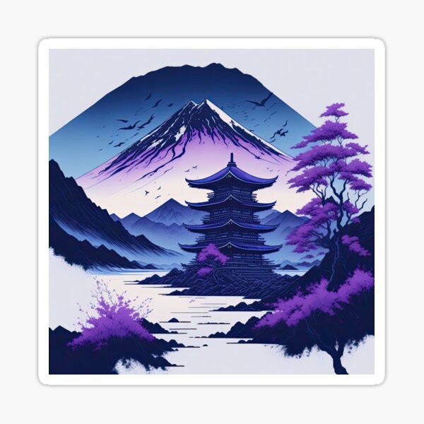 "Japan Temple" Sticker for Sale by OmStyleStudio | Redbubble