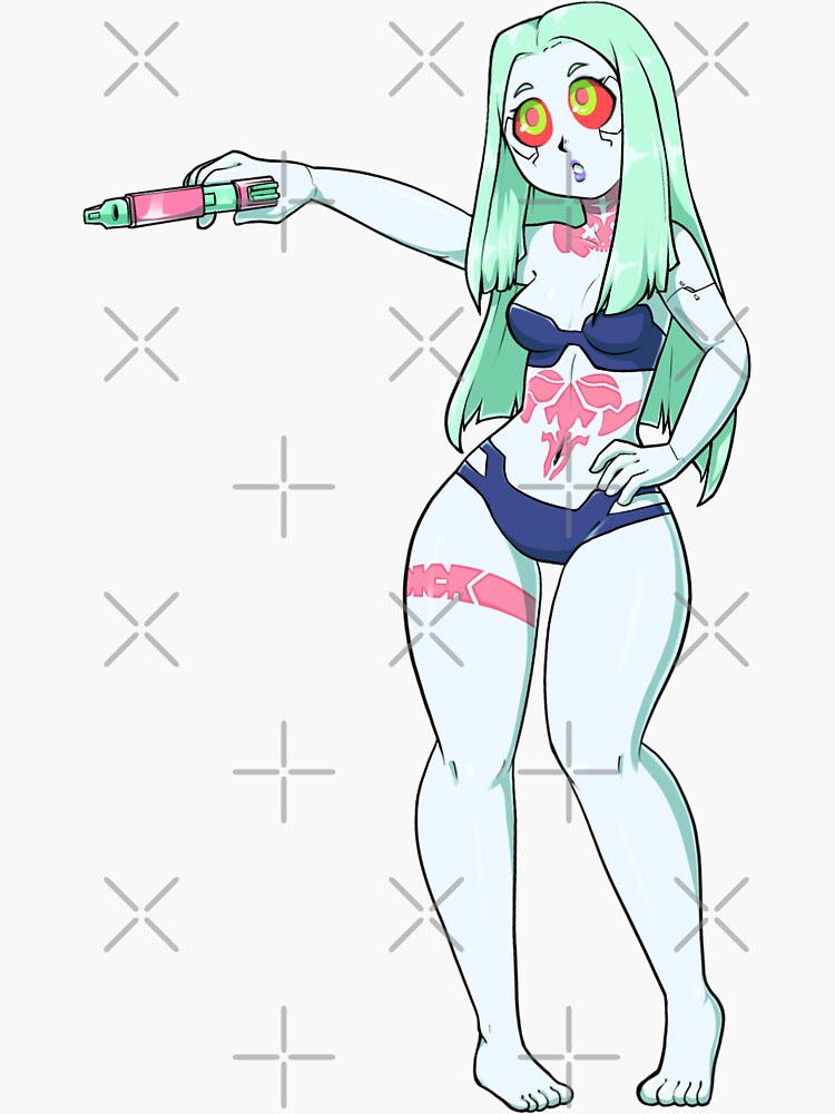 "What’s up Choom? ( Rebecca from CyberPunk Edgerunners)" Sticker for Sale by LazyNacho | Redbubble