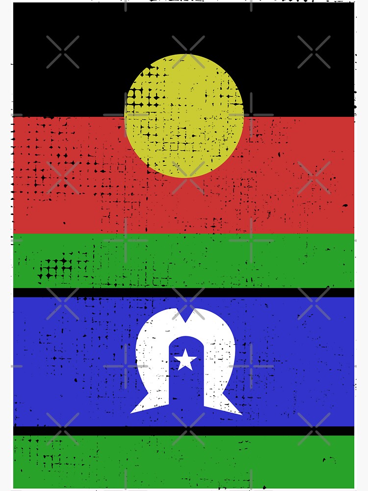 "Copy of Indigenous Torres Strait Islander Flag [Worn Look]" Sticker ...