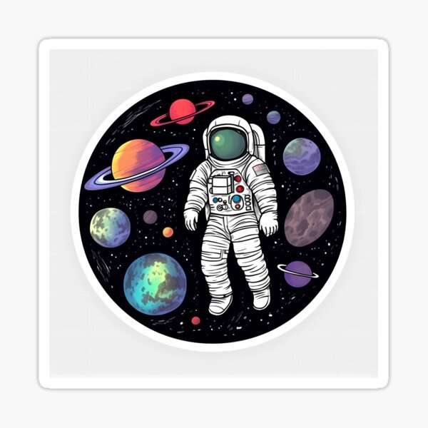 "cute spaceman astronaut sticker" Sticker for Sale by Good Mind Design ...
