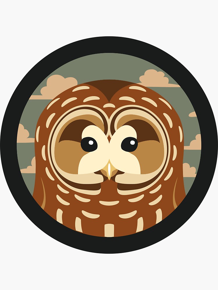 "Barred Owl Logo" Sticker for Sale by JadaFitch | Redbubble