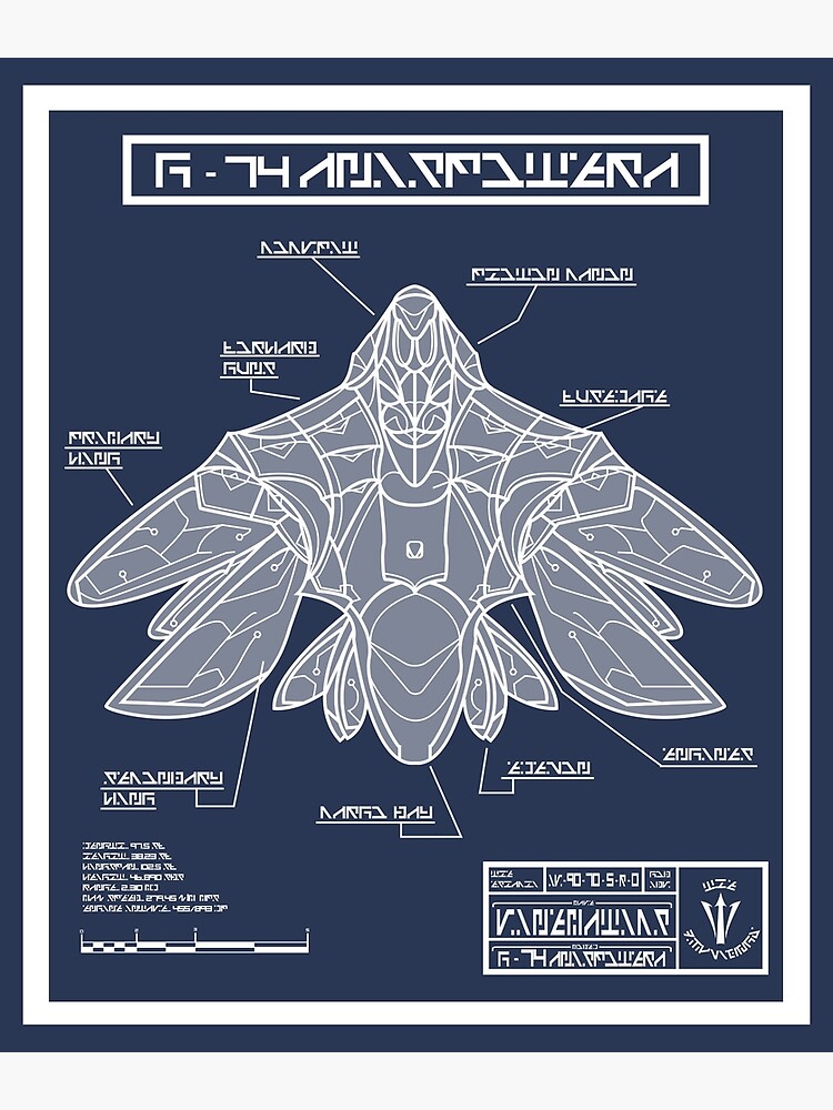 "Eshachi Blueprint" Poster for Sale by Hellenite | Redbubble