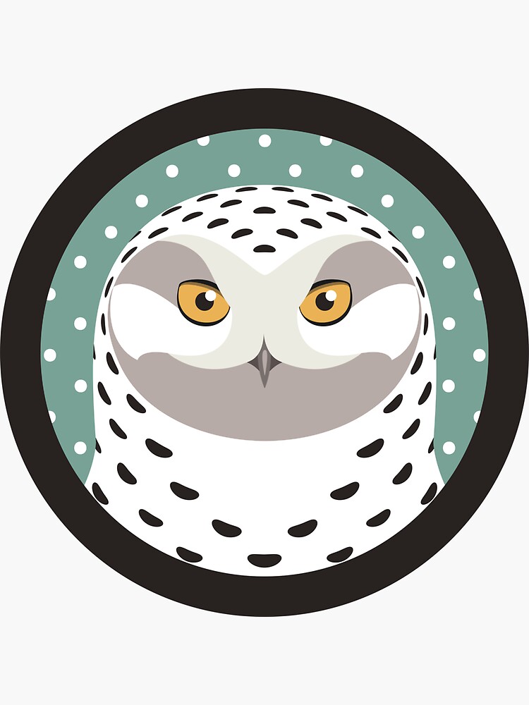 "Snowy Owl Logo" Sticker for Sale by JadaFitch | Redbubble
