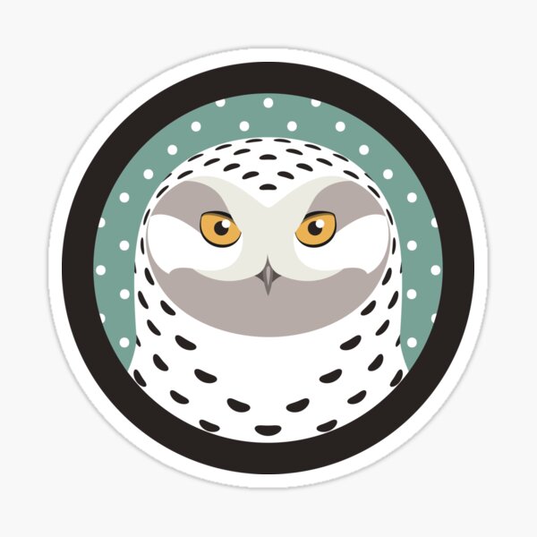 "Snowy Owl Logo" Sticker for Sale by JadaFitch | Redbubble