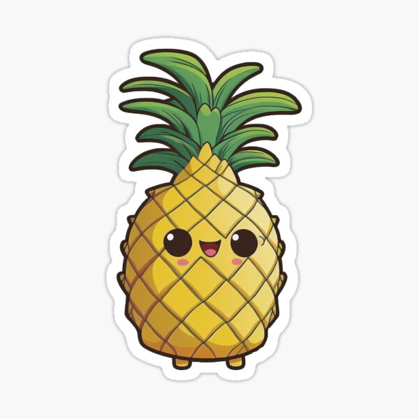 "Small but Mighty: Cute Little Pineapple v3" Sticker for Sale by Thick ...