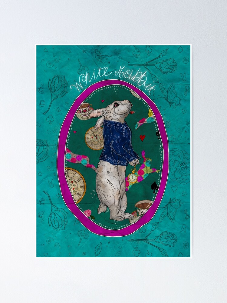 "Follow the White Rabbit" Poster by f-rizzato-art | Redbubble