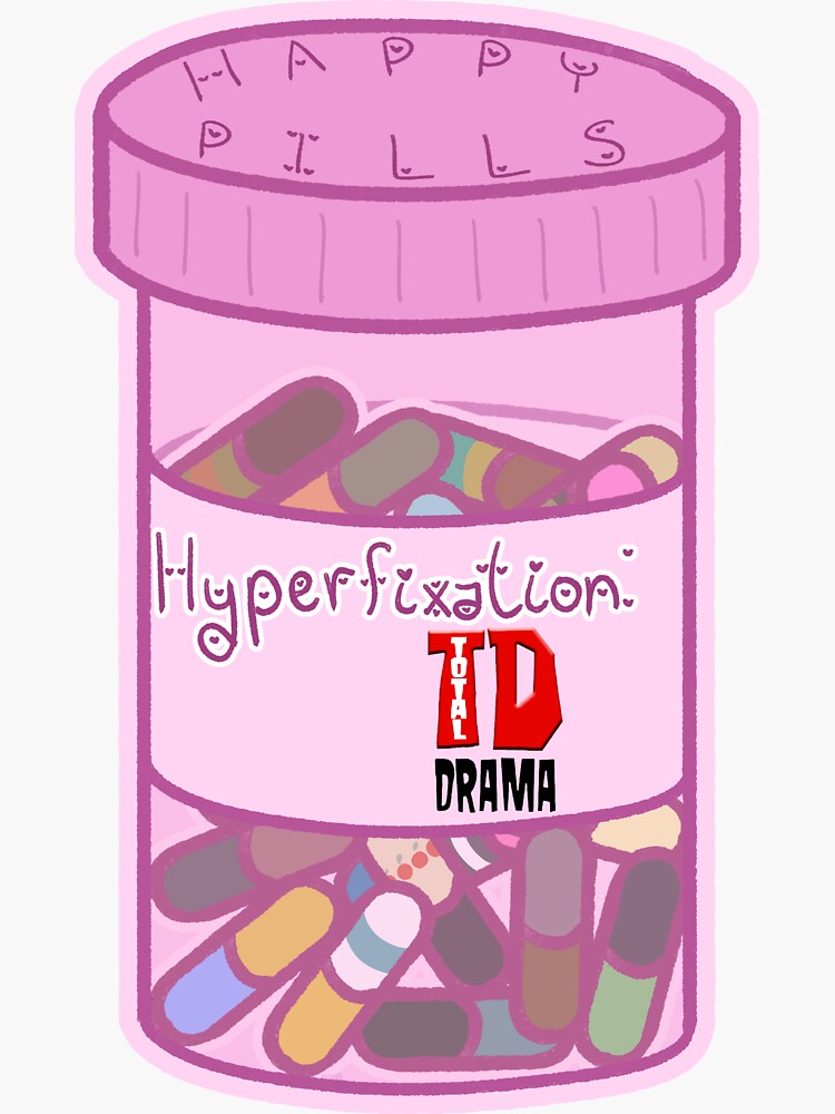 "Total Drama Happy Pills" Sticker for Sale by BluPigeonPro | Redbubble