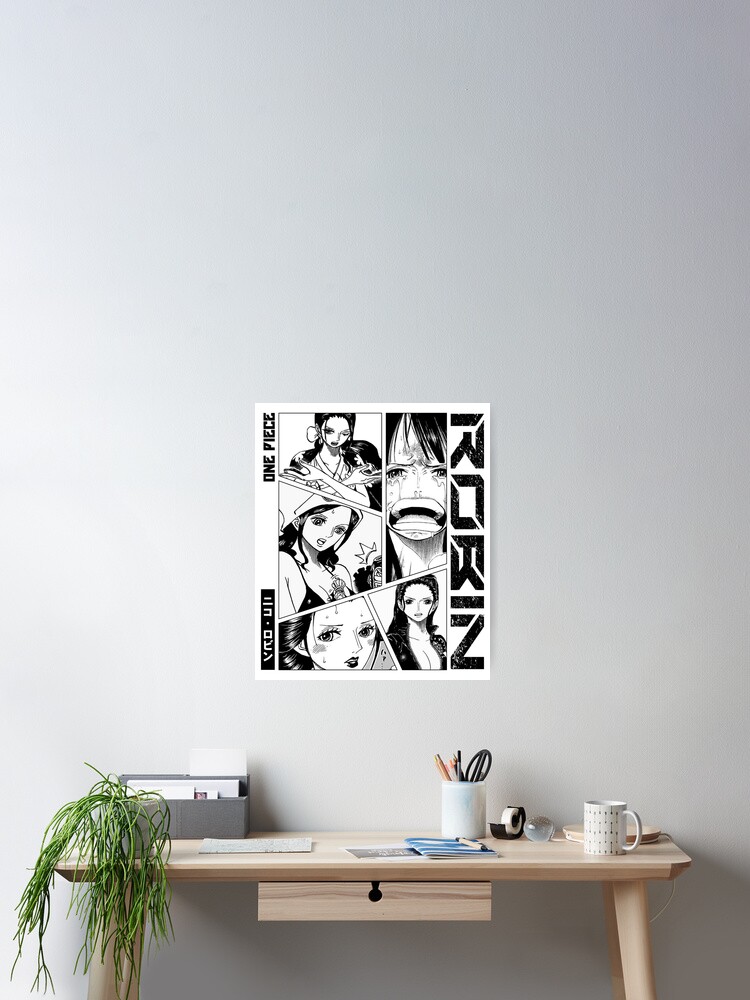 "Nico Robin - One Piece Manga Panel black version" Poster for Sale by ...