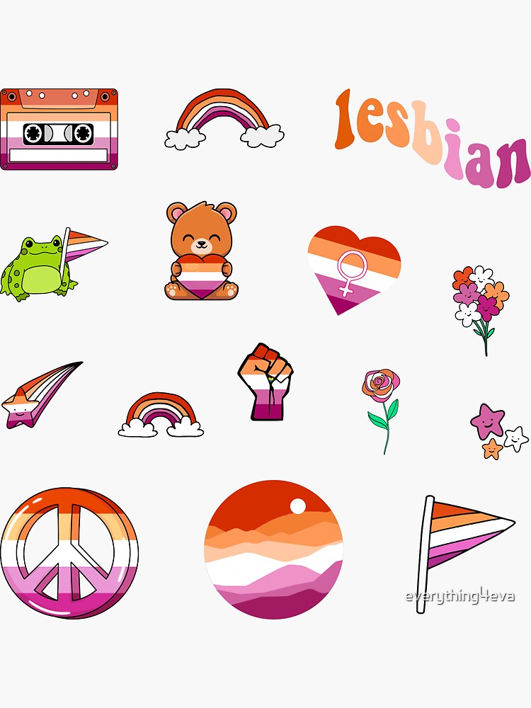 "Lesbian Pride Mega Pack" Sticker for Sale by everything4eva | Redbubble