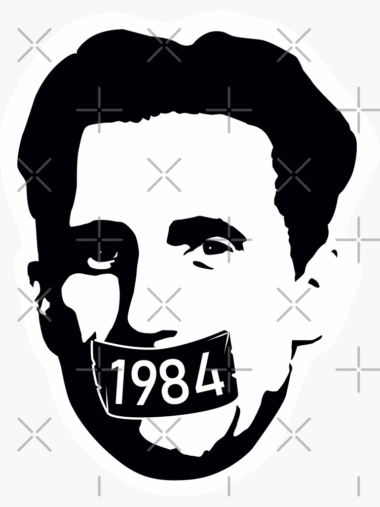 "George Orwell [1984] - Censorship Tape" Sticker for Sale by ...