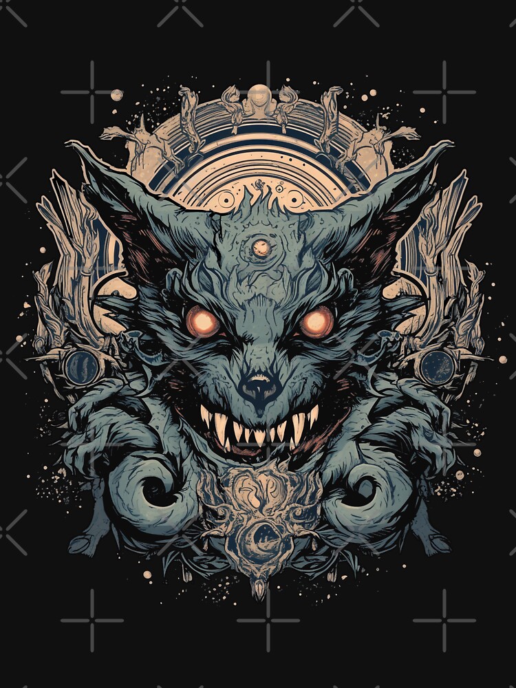 "Altar of the Three Eyed Wolf" T-shirt for Sale by Seitaria | Redbubble ...