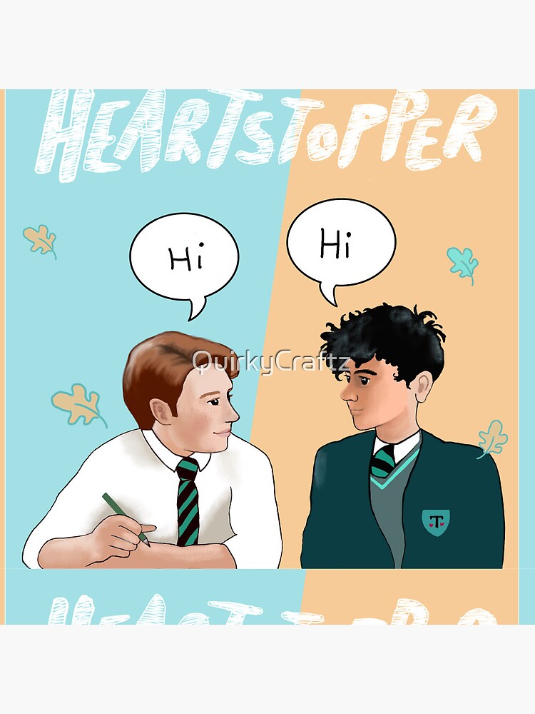 Heartstopper Charlie and Nick saying hi Pin Button sold by Antonio ...