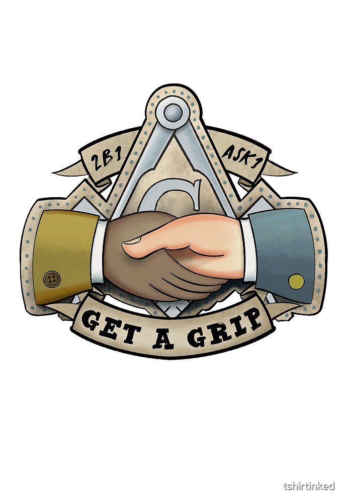 "Masonic "2B1 Ask1 & Get a Grip" Sticker (Diversity)" by tshirtinked ...