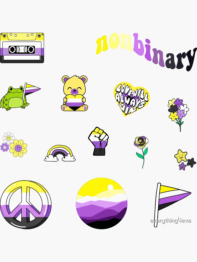 "Nonbinary Pride Mega Pack" Sticker for Sale by everything4eva | Redbubble