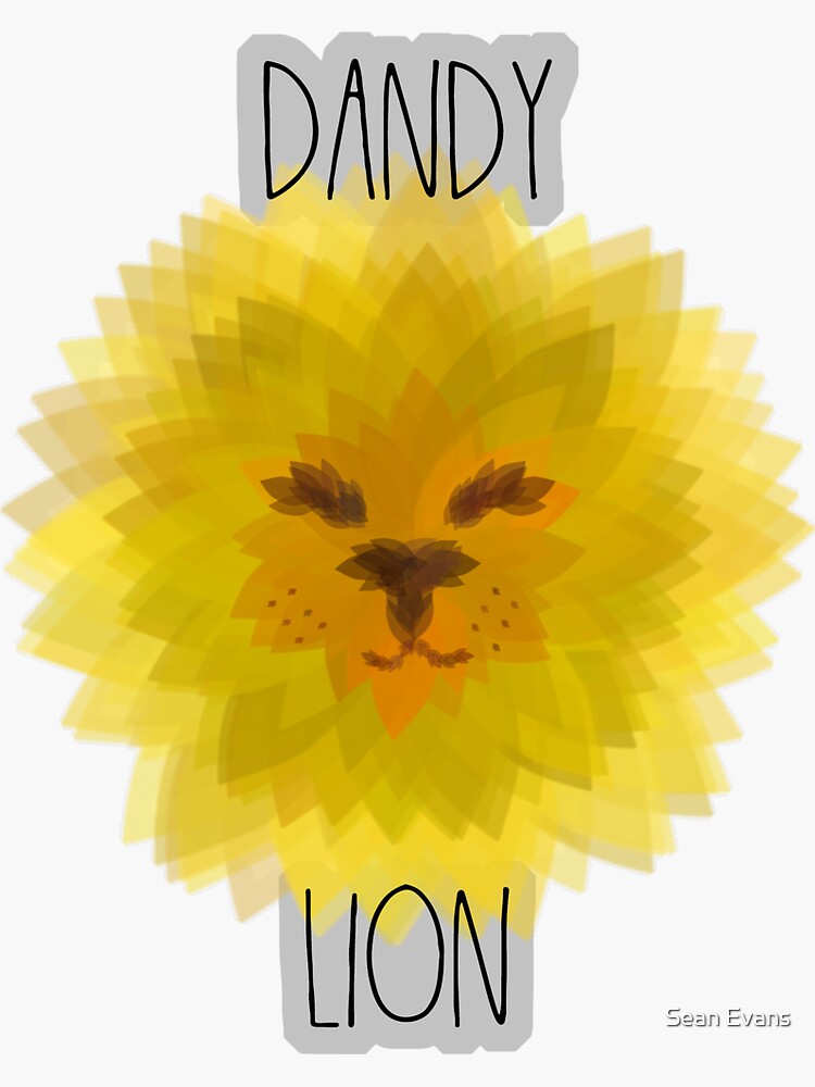 "Dandy Lion" Sticker for Sale by dysperdis | Redbubble