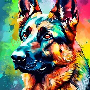 "Abstract German Shepherd " Poster for Sale by DreamlikeDesign | Redbubble