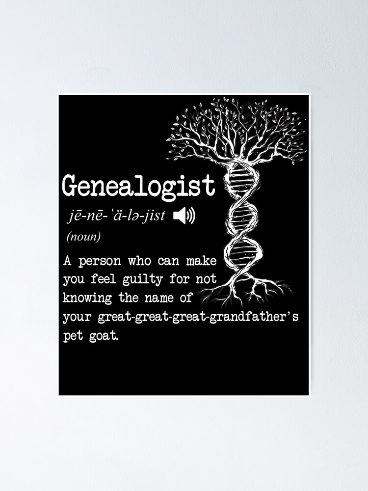 "Funny Genealogist Definition Family Researcher History Tree Lineage ...