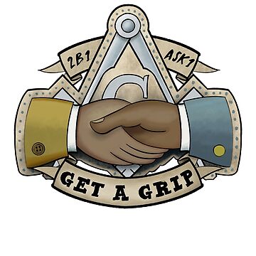 "Masonic "2B1 Ask1 & Get a Grip" Sticker (Prince Hall)" Sticker for ...