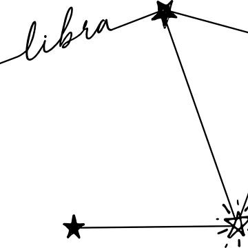 "Libra Constellation Drawing Sticker" Art Print for Sale by aterkaderk ...