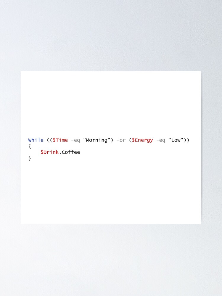 "Powershell coffee" Poster by antonwadstrom | Redbubble