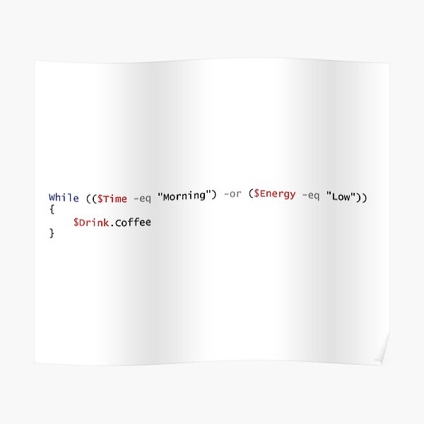 "Powershell coffee" Poster by antonwadstrom | Redbubble