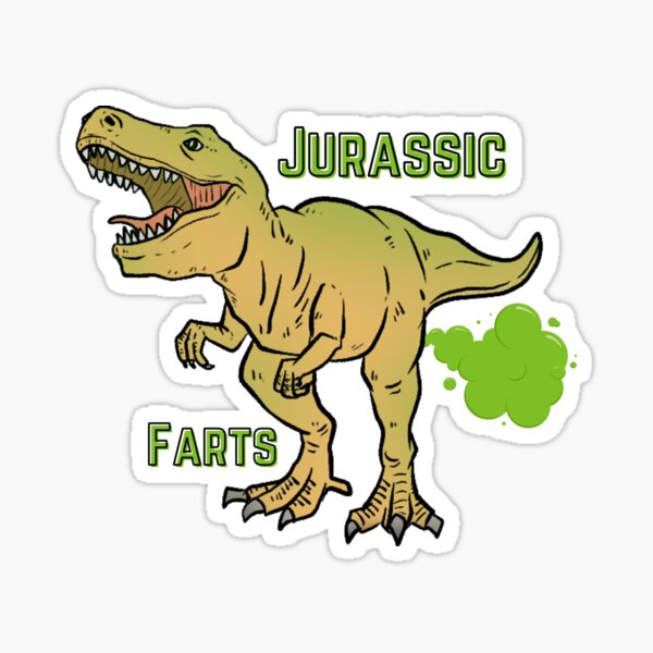 "T-Rex Jurassic Farting Dinosaurs" Sticker for Sale by Willyboy16 ...