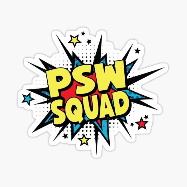 "PSW SQUAD - Comic Edition" Sticker for Sale by TaraGbear | Redbubble