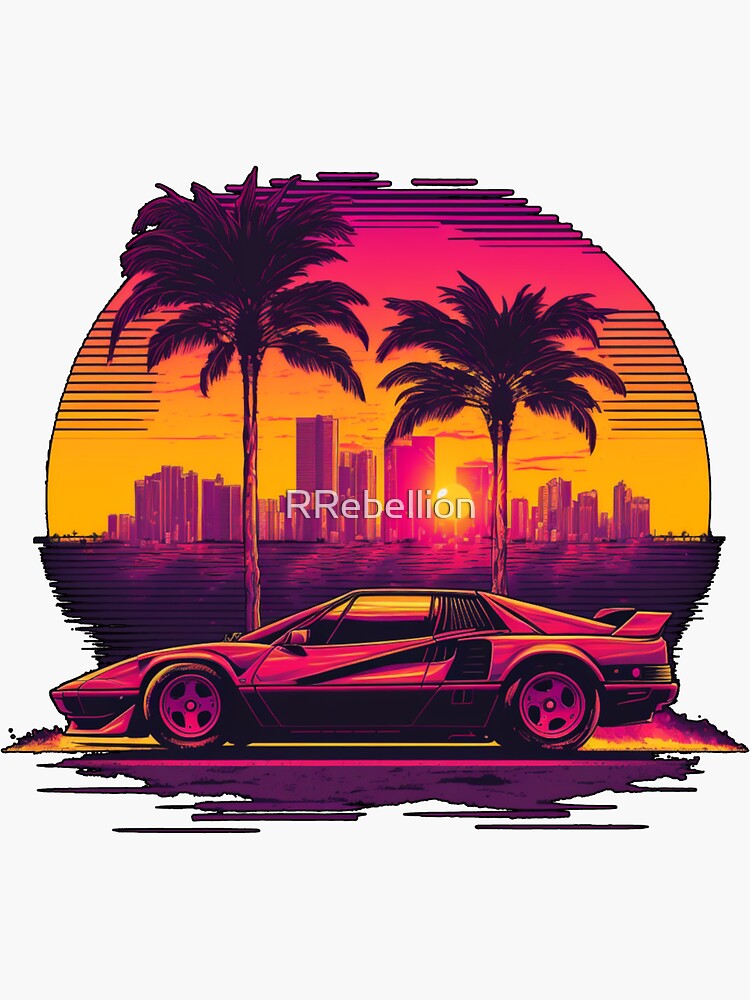 "80s Street Racing Dream Car" Sticker for Sale by RRebellion | Redbubble