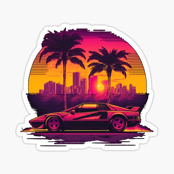 "80s Street Racing Dream Car" Sticker for Sale by RRebellion | Redbubble