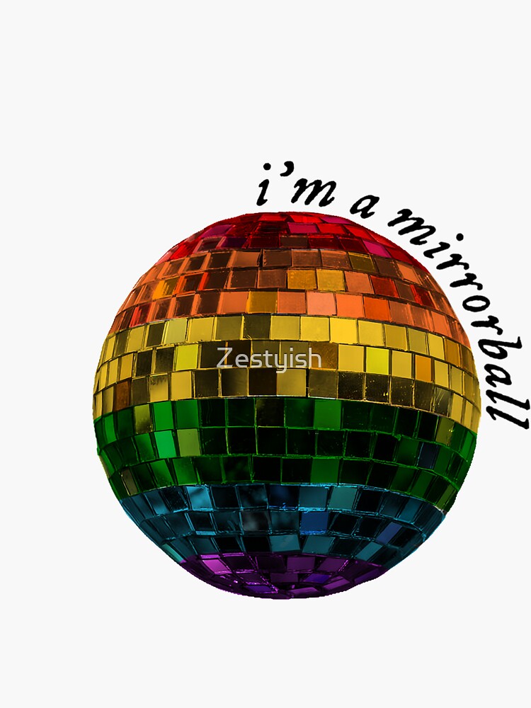 "rainbow mirrorball" Sticker for Sale by Zestyish | Redbubble