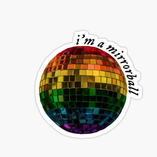 "rainbow mirrorball" Sticker for Sale by Zestyish | Redbubble