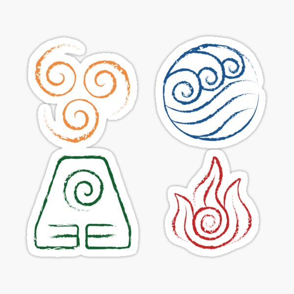 "Avatar: The Last Airbender Emblems" Sticker for Sale by marieleford ...