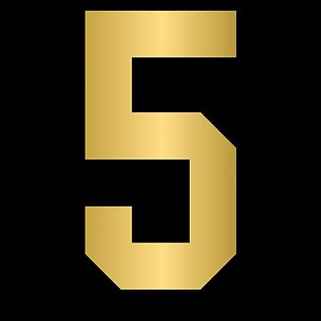 "Golden Number 5 - Sports Numbers" Sticker for Sale by nocap82 | Redbubble