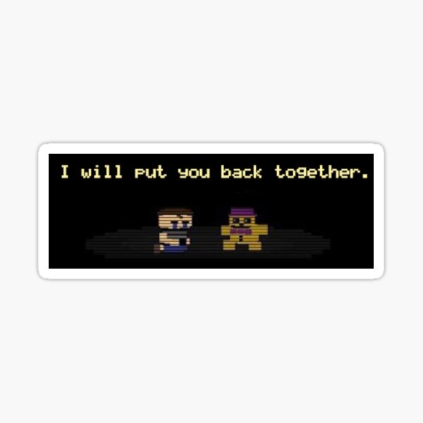 "i will put you back together" Sticker for Sale by tyler-rose | Redbubble
