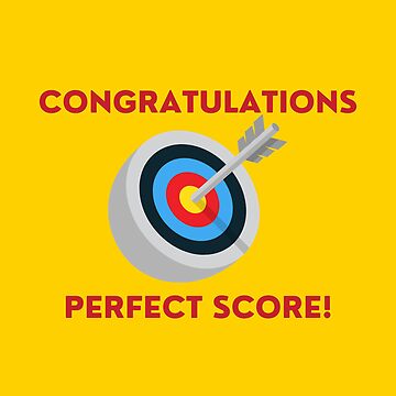 "Congratulations Perfect Score" Sticker for Sale by Melissa Burgess ...