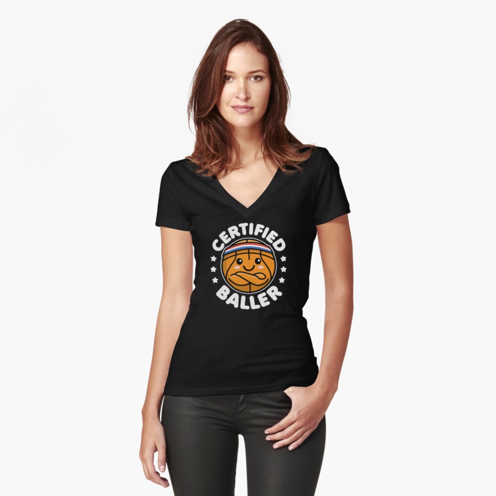 "Certified Baller Cute Kawaii Basketball Design" Sticker for Sale by ...