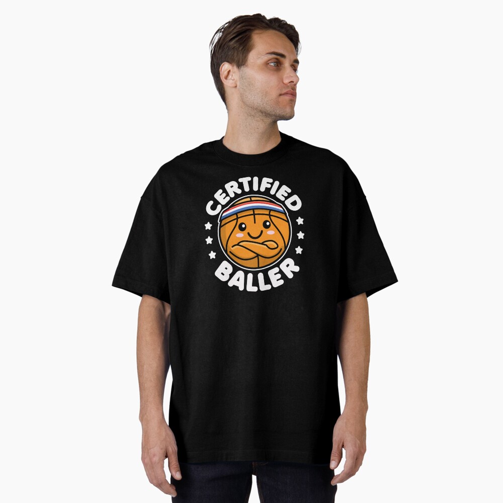 "Certified Baller Cute Kawaii Basketball Design" Sticker for Sale by ...