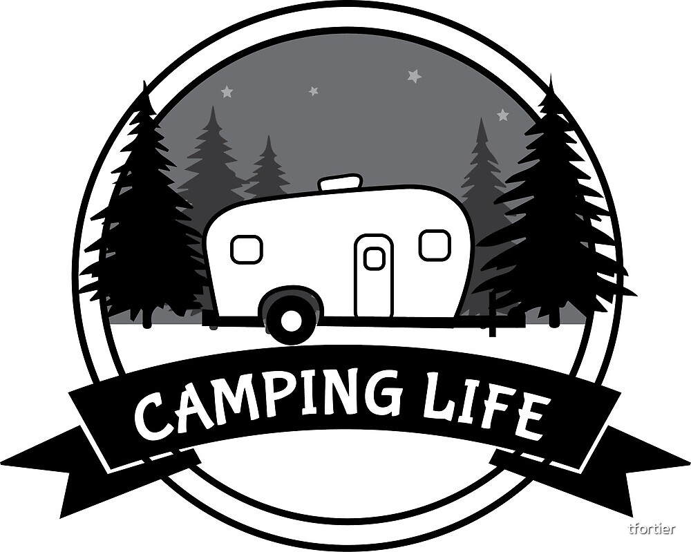"Vintage Camping Life Logo" by tfortier | Redbubble