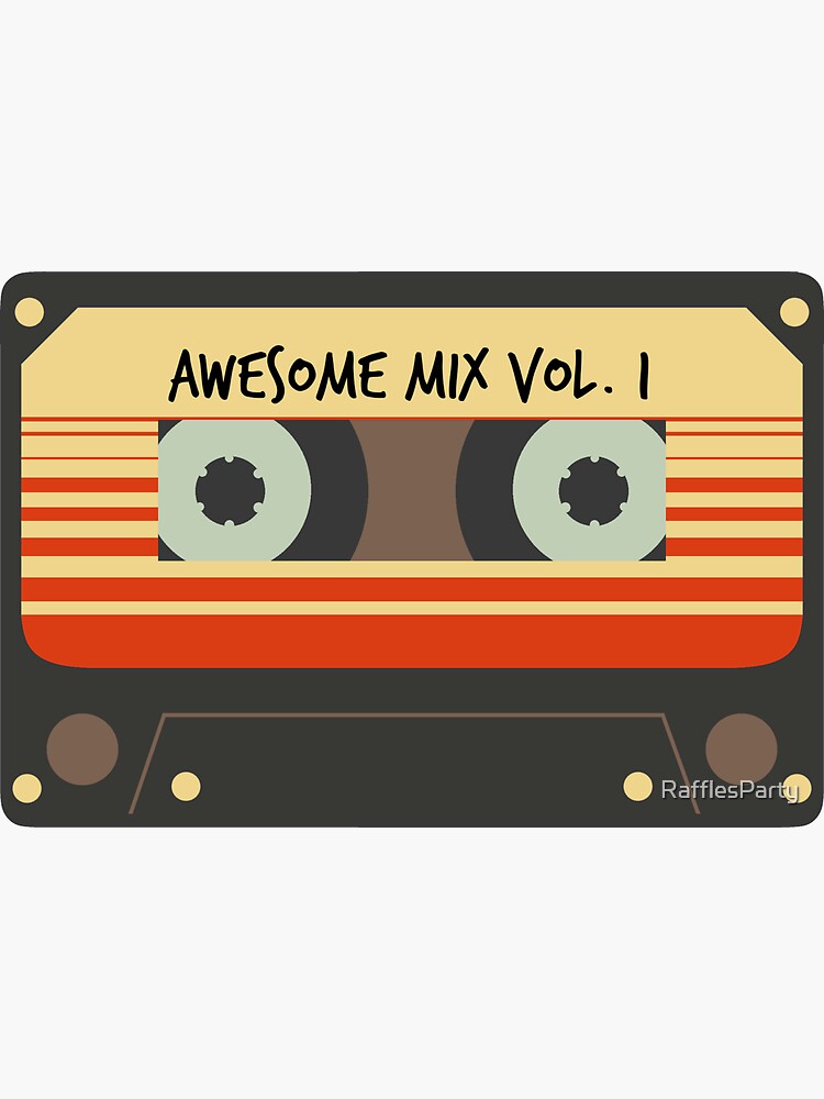 "Awesome mix Vol. 1" Sticker for Sale by RafflesParty | Redbubble