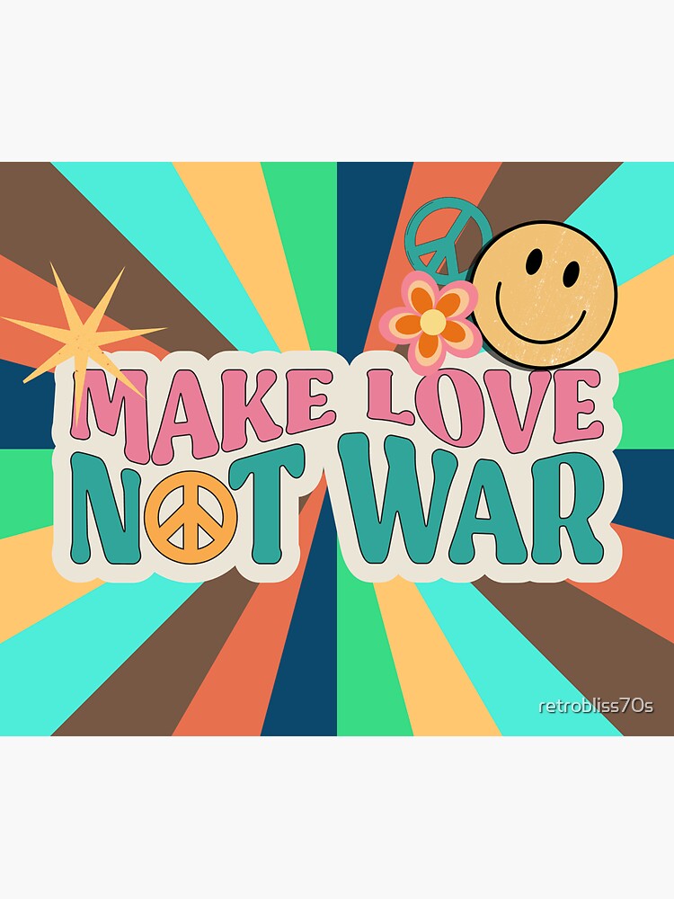 "Make Love Not War" Sticker for Sale by barbrohallem | Redbubble