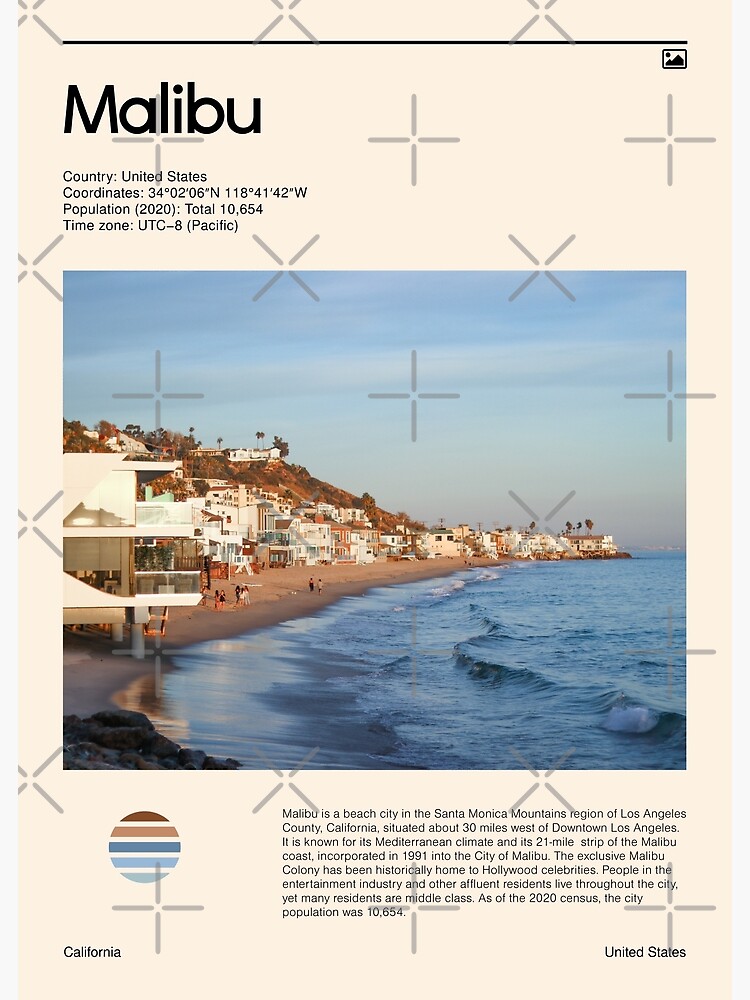 "Malibu (Travel poster)" Poster for Sale by RabbitK | Redbubble