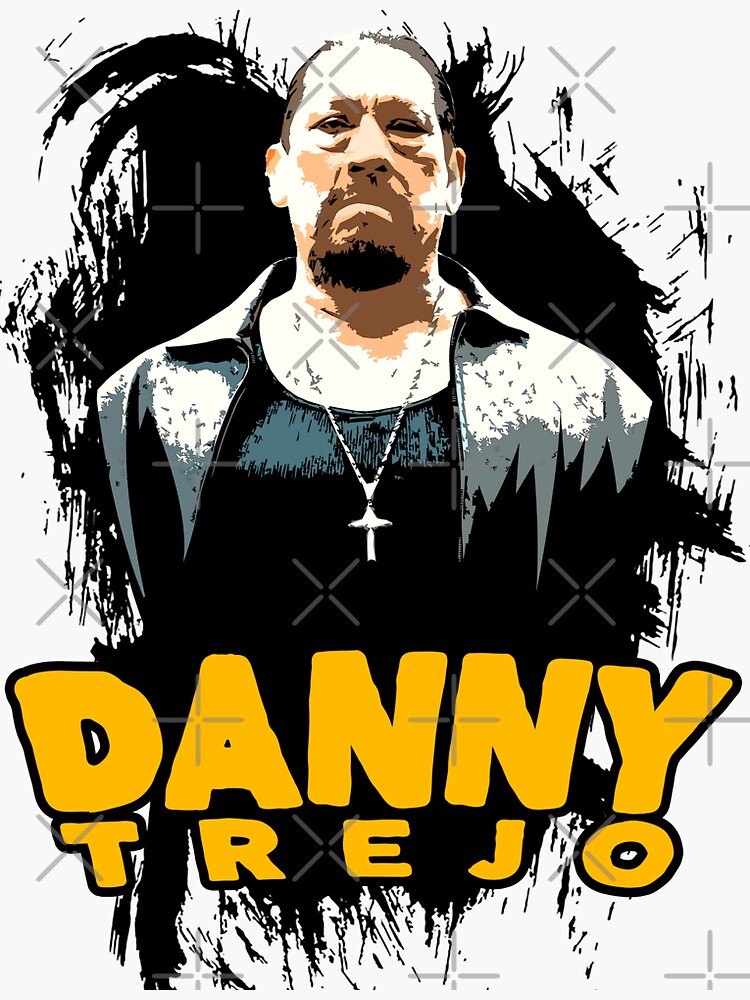 "Danny Trejo Digital illustration design" Sticker for Sale by Color-Lab ...