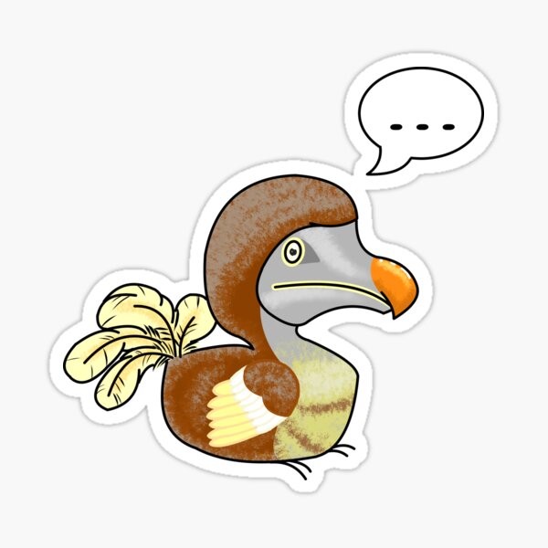 "Cute and Funny Dodo Bird" Sticker for Sale by DynieKid | Redbubble