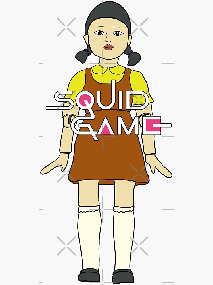 "Squid game young-hee red light green light Doll" Sticker for Sale by ...