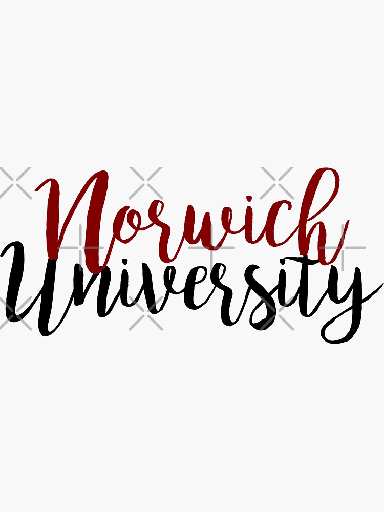 "Norwich University" Sticker for Sale by mynameisliana | Redbubble