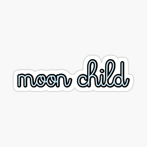 "moon child!" Sticker for Sale by yellow-art | Redbubble