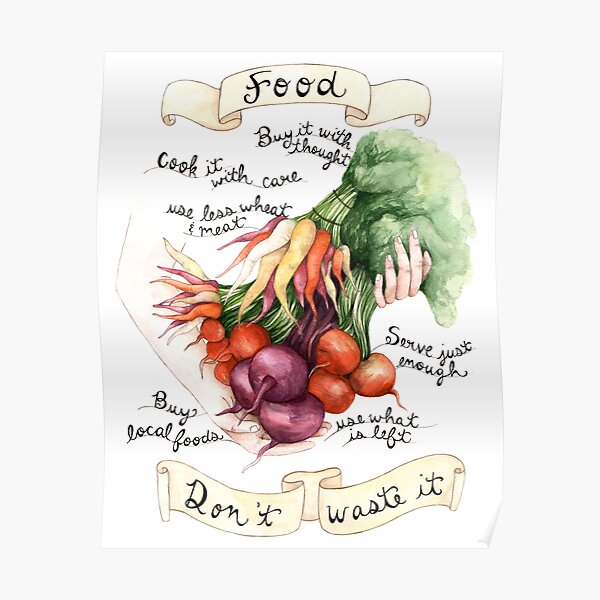 Food Waste Posters | Redbubble