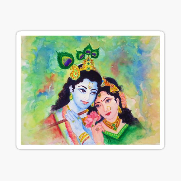 "Radha Krishna" Sticker by subhraj1t | Redbubble
